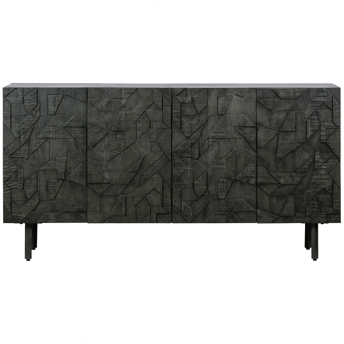 Counter Black Mango Wood Sideboard