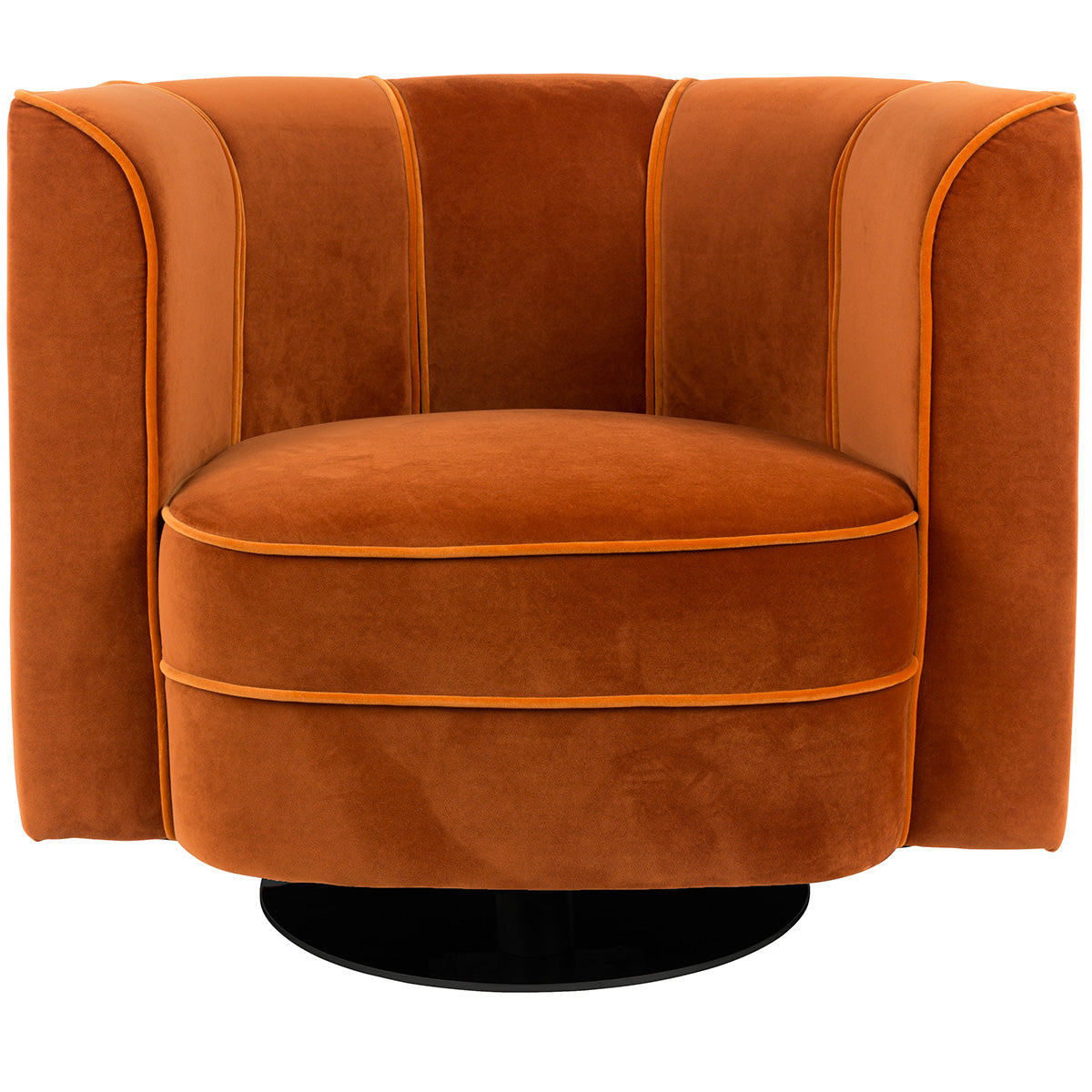 Flower Velvet Swivel Lounge Chair