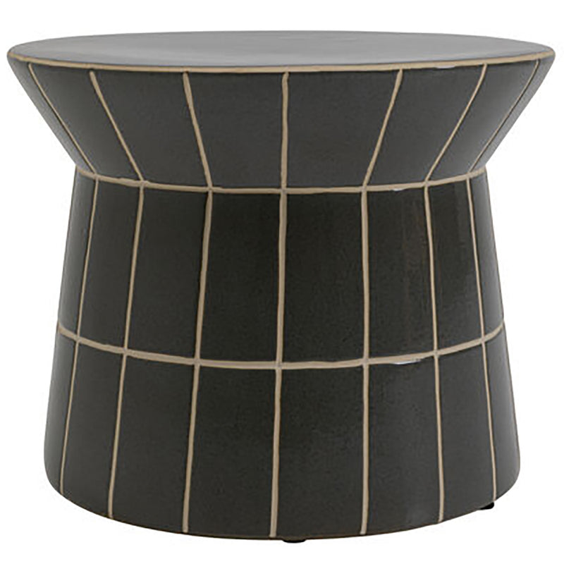 Bliss Tile Rim Blue Side Table - slade zdjecia