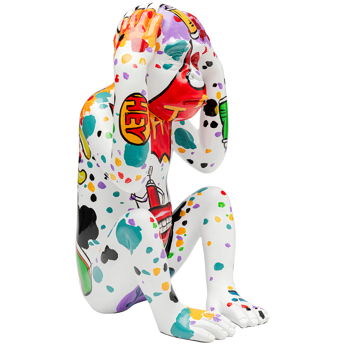 Monkey Graffiti Multicolour Deco Figurine