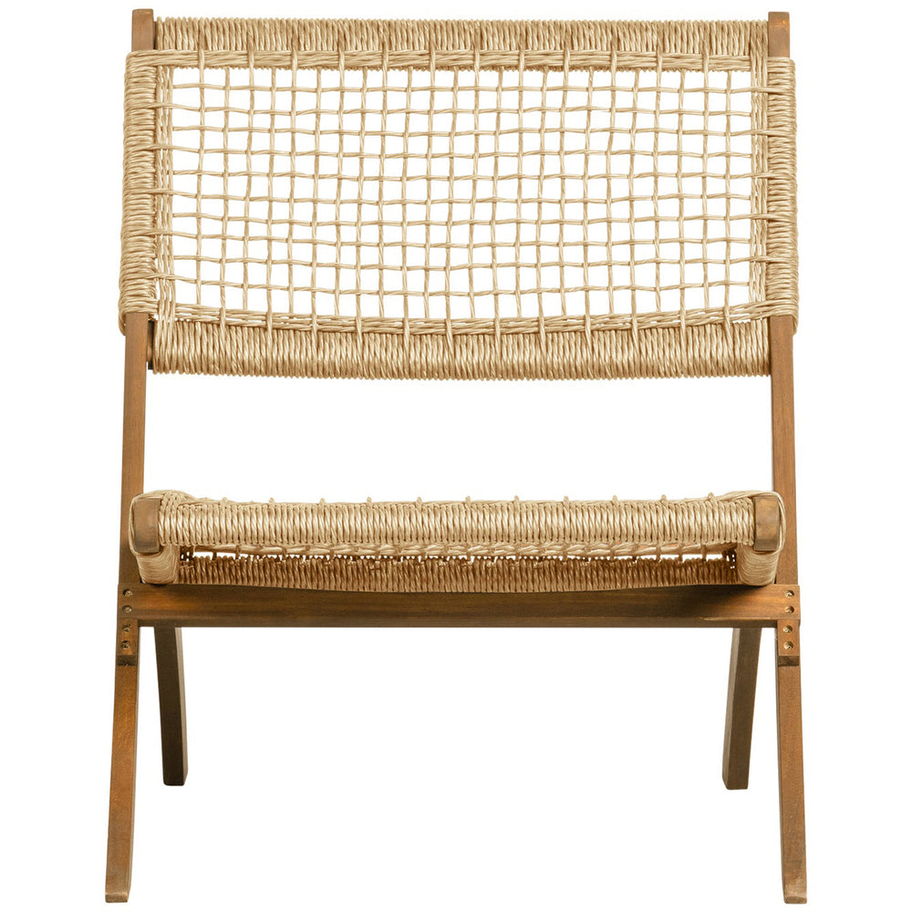 Lois Natural Eucalyptus Wood Garden Folding Chair
