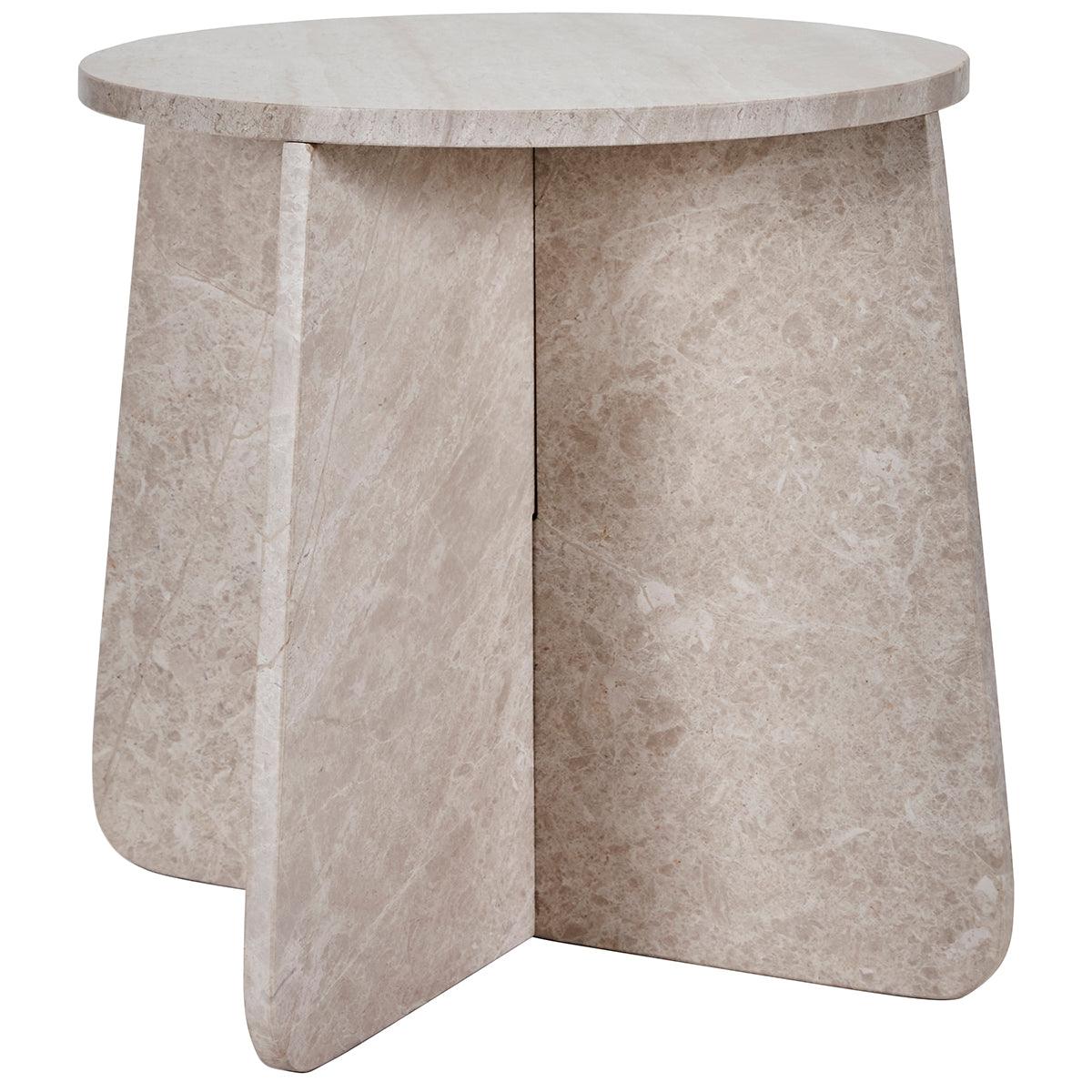 Marb Beige Side Table