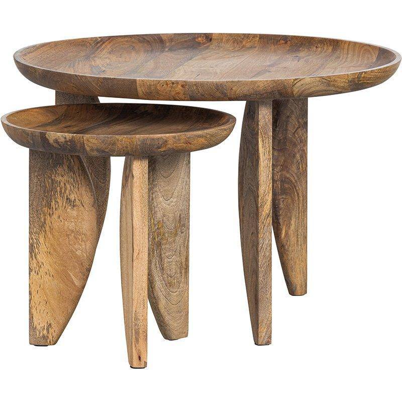 High Heels Mango Wood Side Table (2/Set) by vtwonen