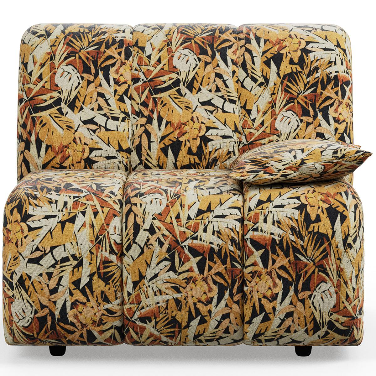 Wave Printed Hollywood Couch - Element Right Low Arm
