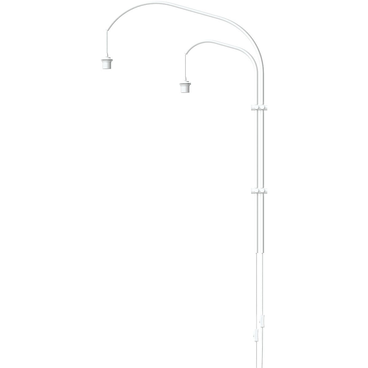 Willow White Double Light Stands