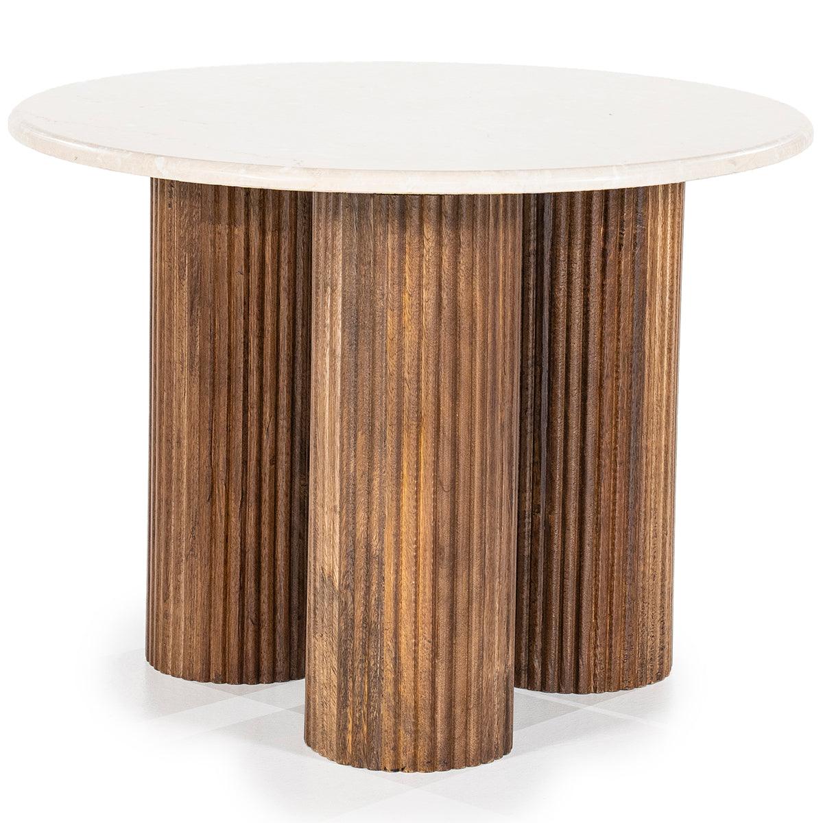 Xavi Marble/Wood Side Table